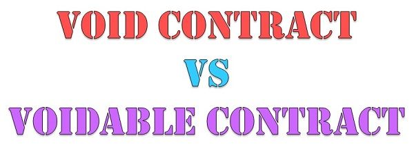 Difference Between Void Contract And Voidable Contract with Examples 